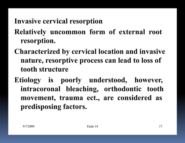 Endo note 14 root resorption | PPTX