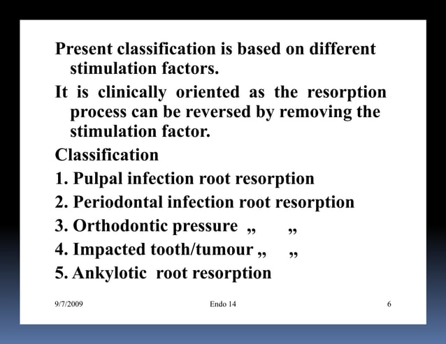 Endo note 14 root resorption | PPTX