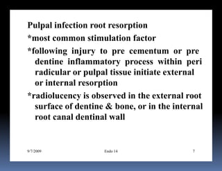 Endo note 14 root resorption | PPTX