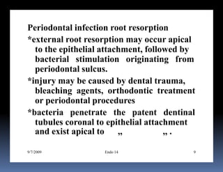 Endo note 14 root resorption | PPTX