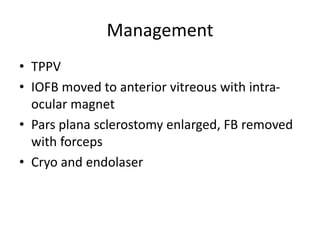 EndophTHALMITIS MANAGEMENT -AJAY DUDANI | PPTX