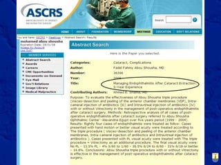 Prof Dr Fadel AbouShousha Triple procedure in management of ...