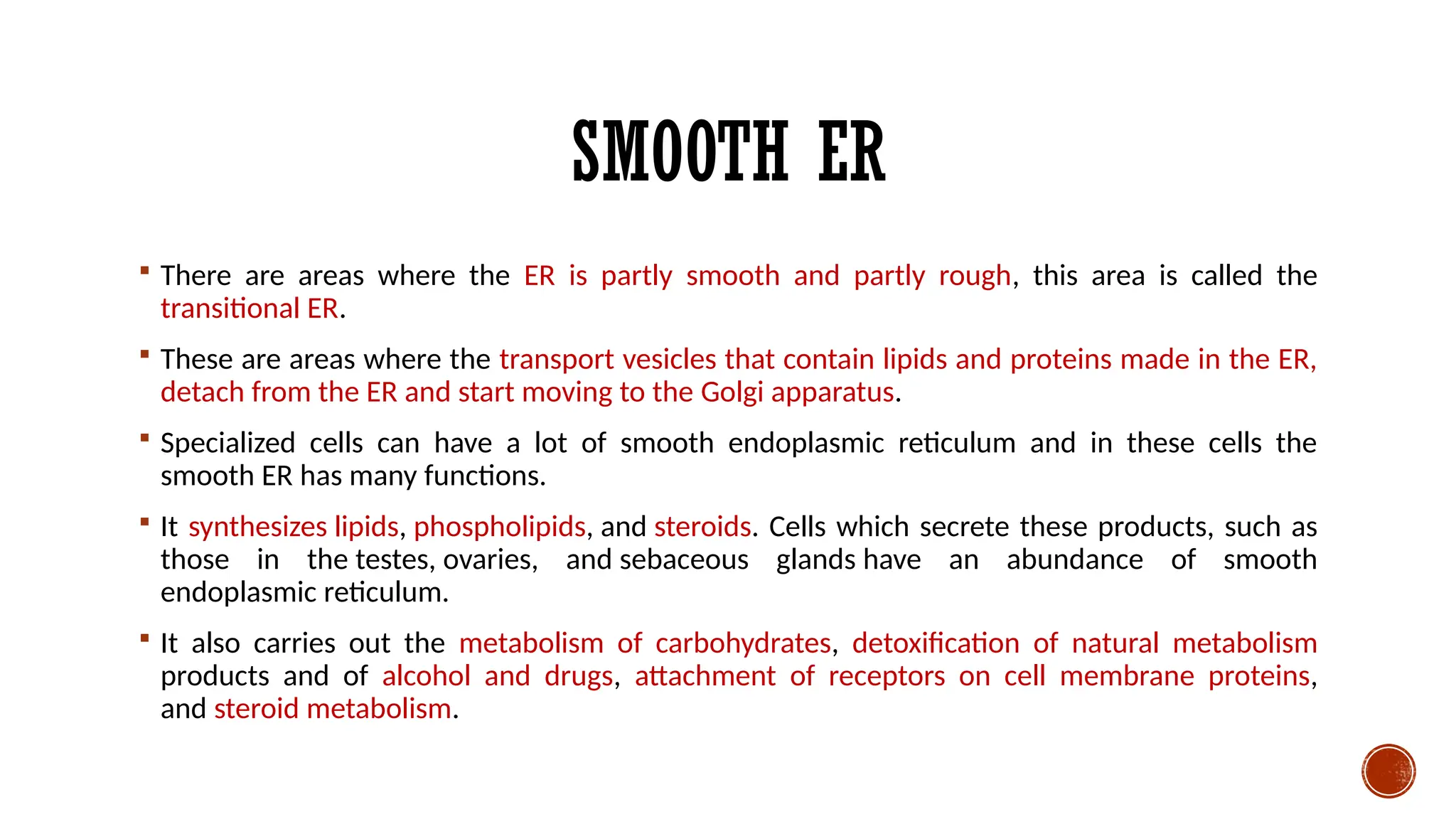 endoplasmic reticulum For Undergrduate students of BS Applied ...