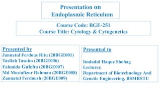 endoplasmic reticulum | PPTX