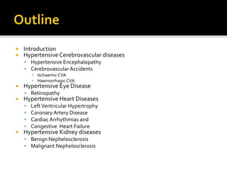 End organ damages of hypertension 2 | PPTX