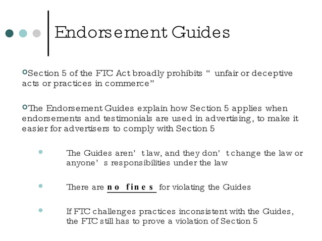 Endorsement guides 082810 | PPT | Business | Business and Finance
