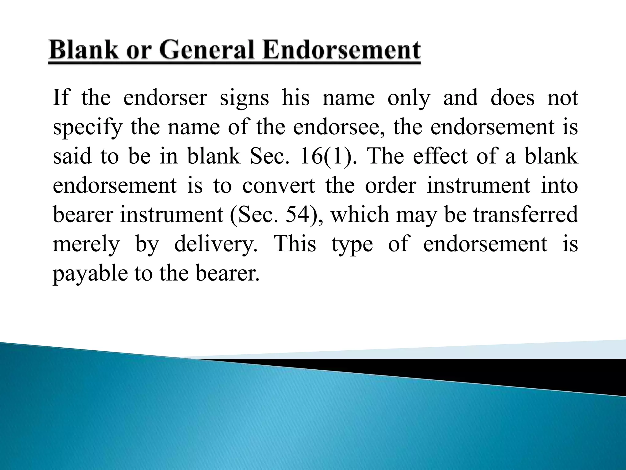 Endorsement of cheque | PPSX