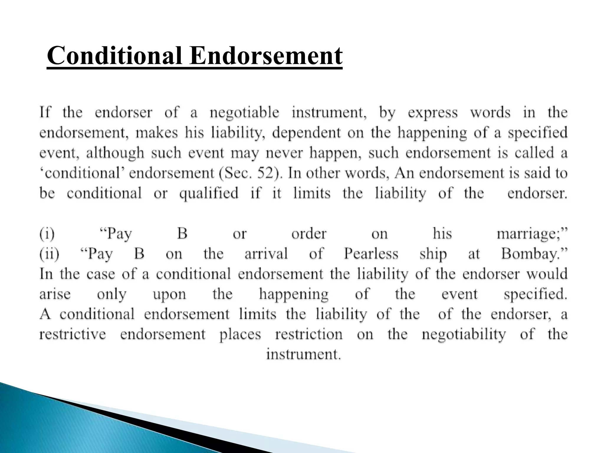 Endorsement of cheque | PPSX