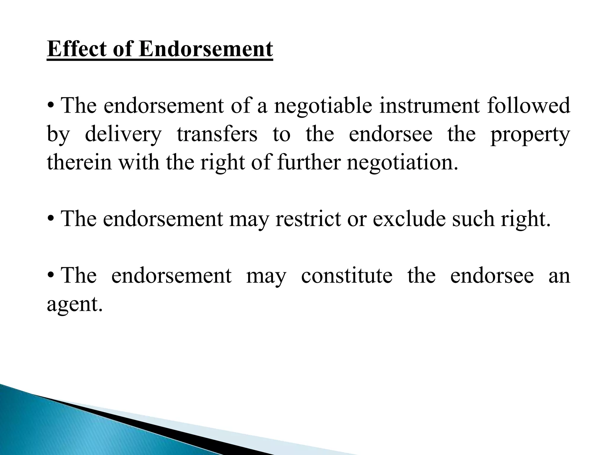 Endorsement of cheque | PPSX