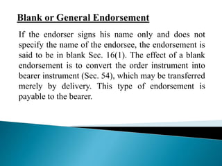 Endorsement of cheque | PPSX