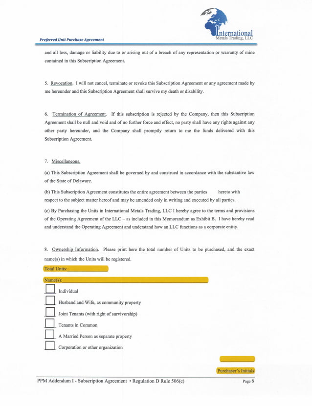 Endorsement pages & payment instructions | PDF