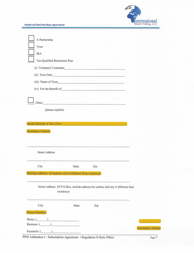 Endorsement pages & payment instructions | PDF