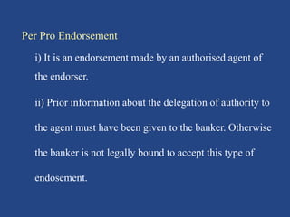 Endorsements, definition, allonge, kinds of endorsement, blank ...