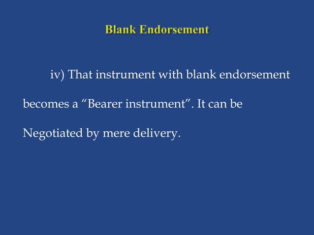 Endorsements, definition, allonge, kinds of endorsement, blank ...