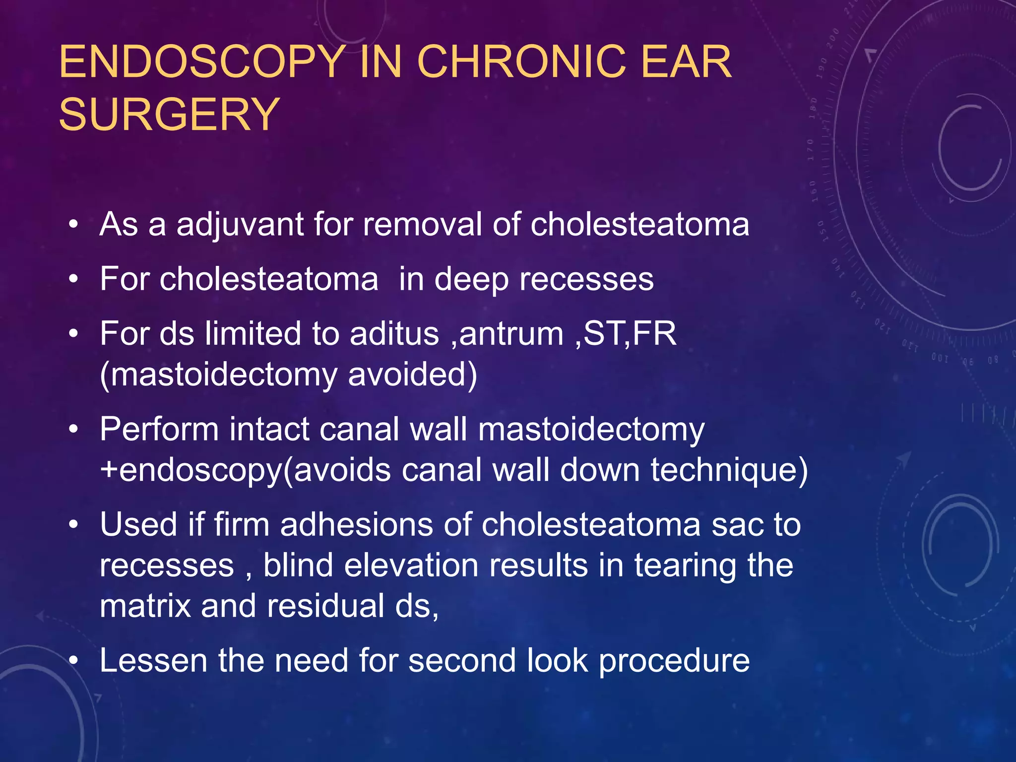 Endoscope assisted middle ear surgery | PPTX