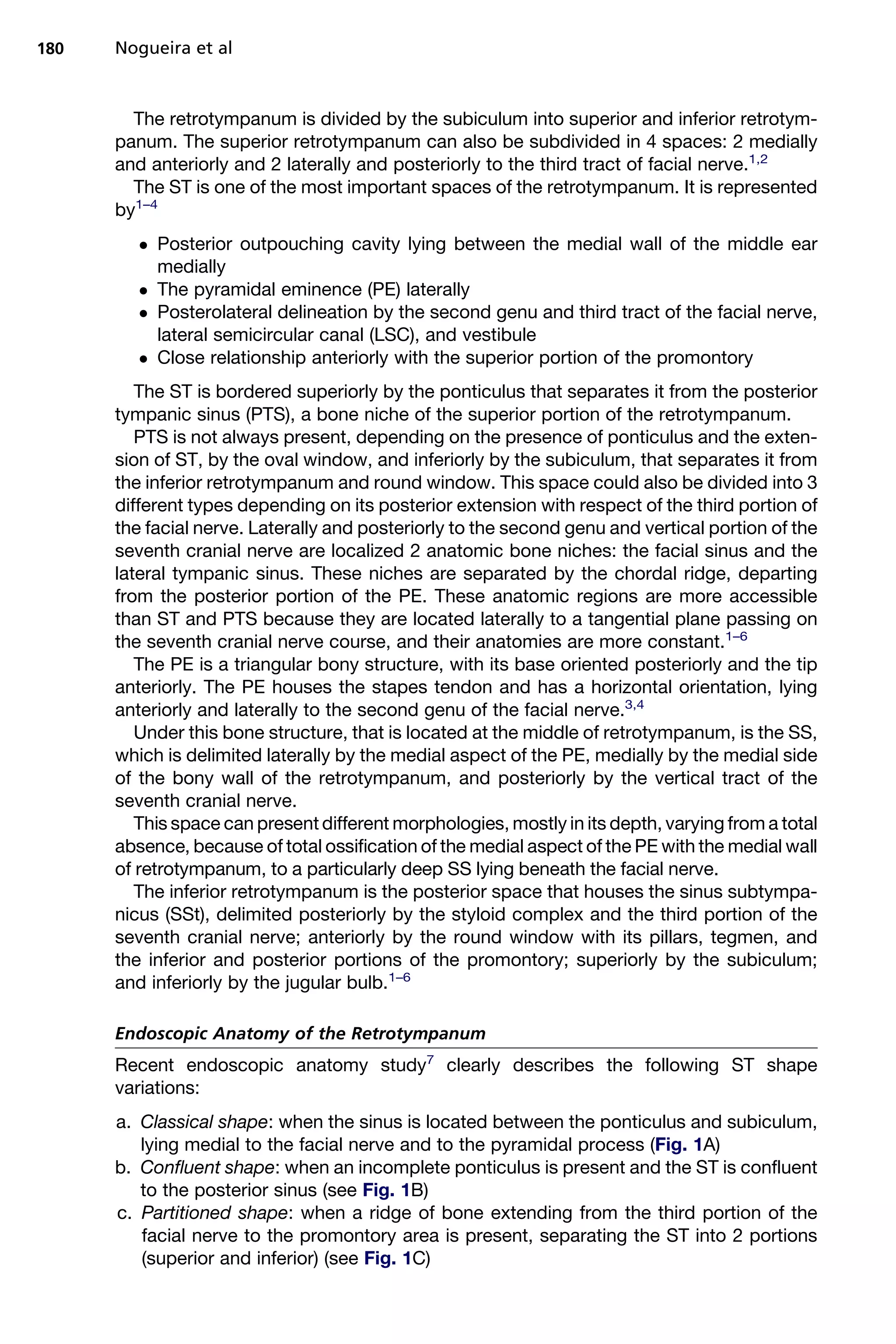 Endoscopic anatomy of Retrotympanum; Middle ear | PDF