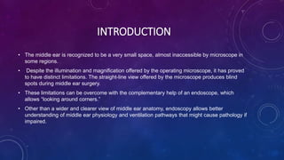 Endoscopic anatomy of middle ear.jshpptx | PPTX