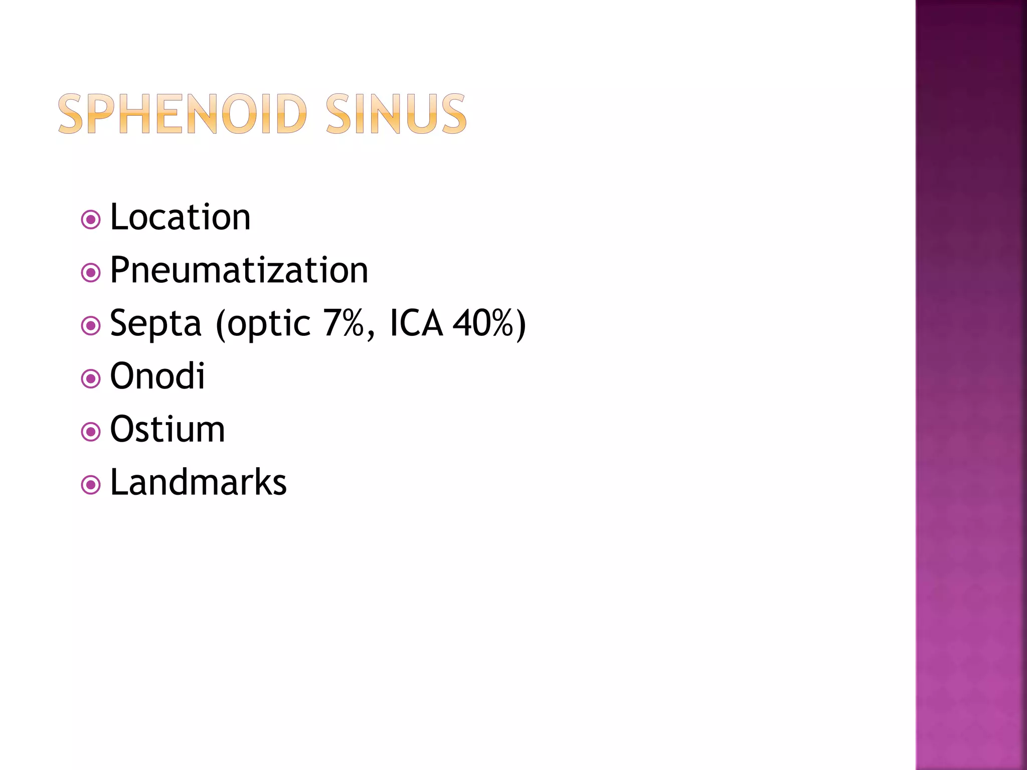Endoscopic anatomy of nose and sphenoid sinus | PPTX