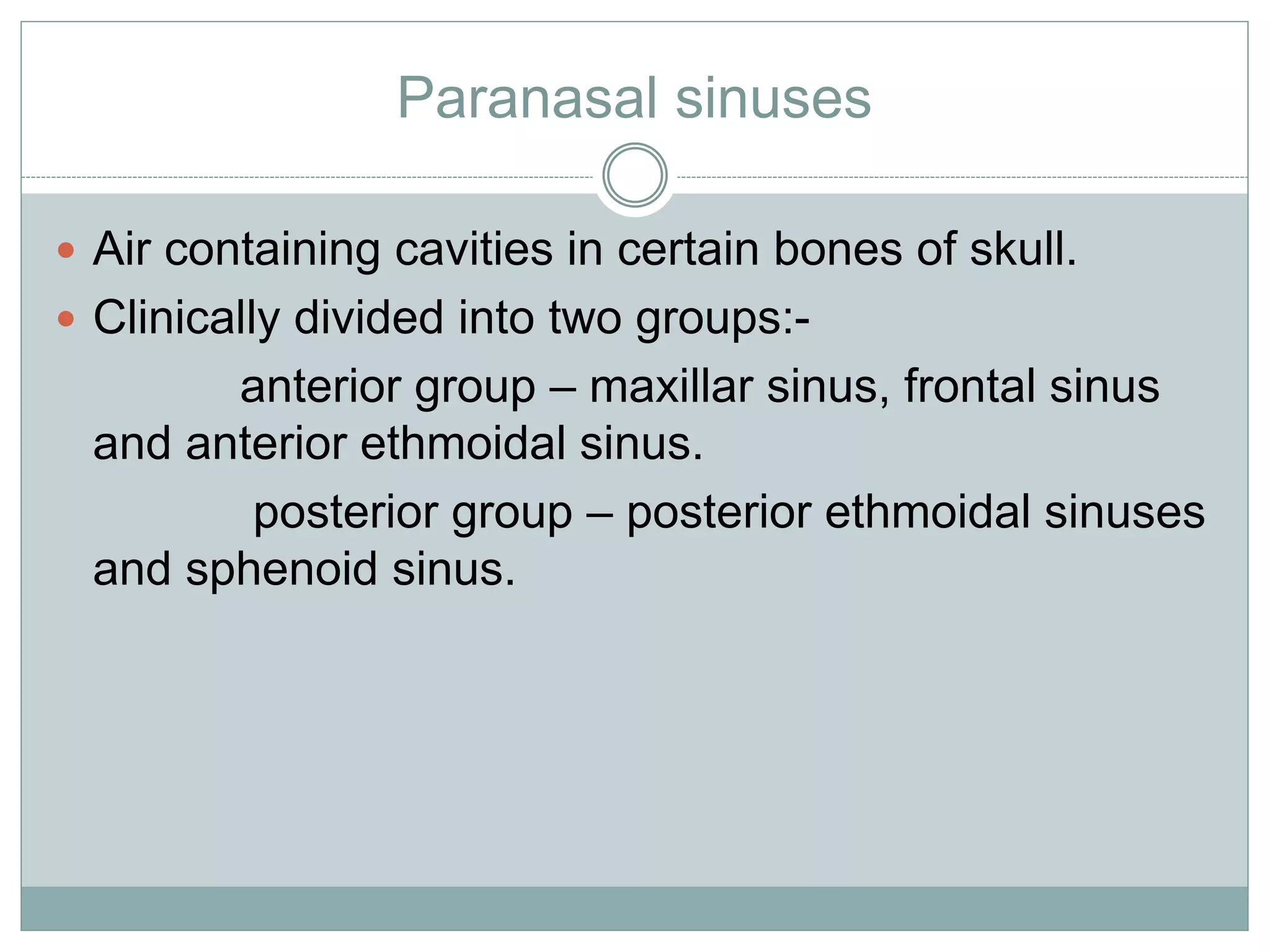 Endoscopic anatomy of nose and PNS | PPTX