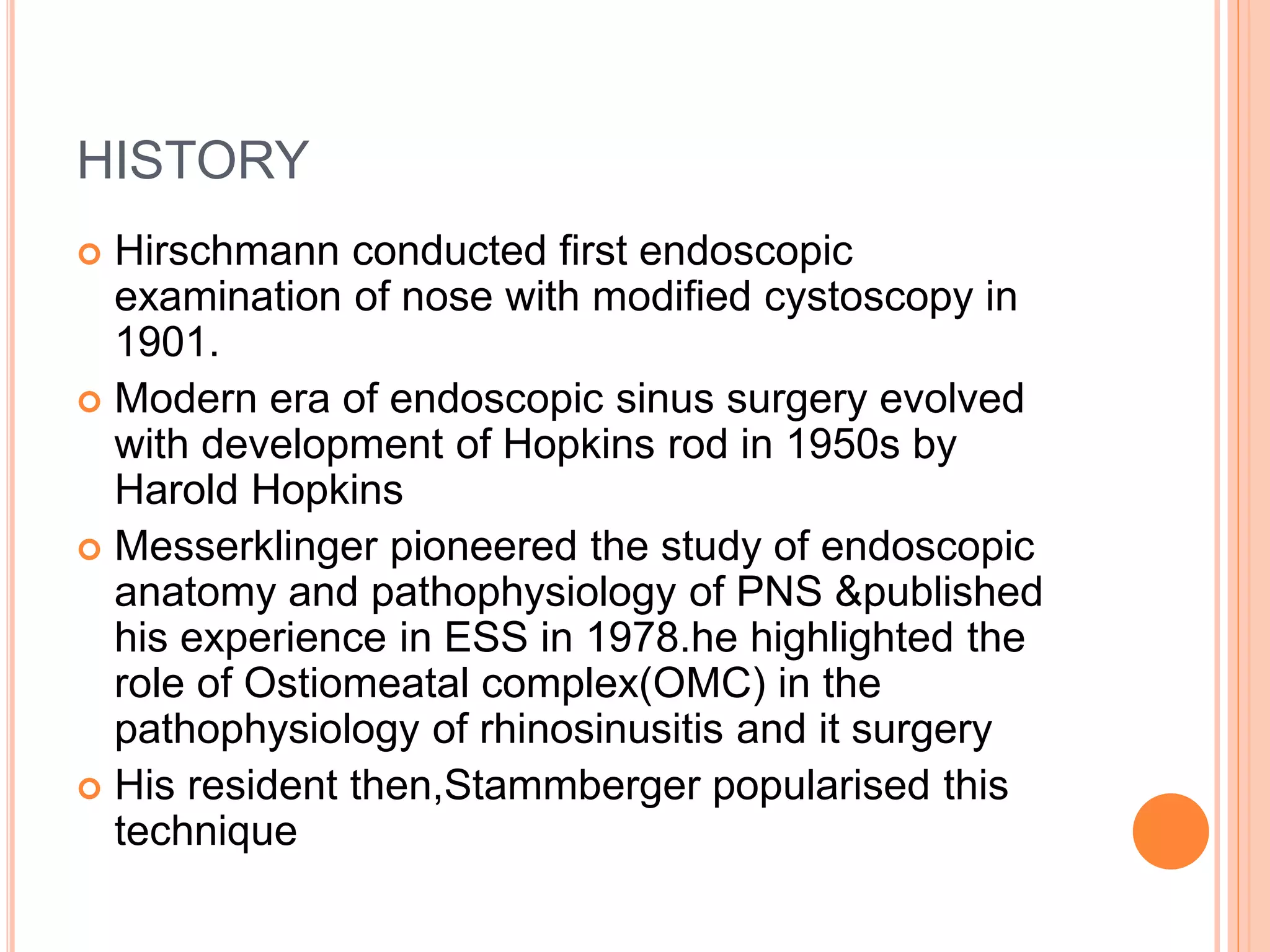 Endoscopic anatomy of Nose, PNS and anterior skull base | PPTX
