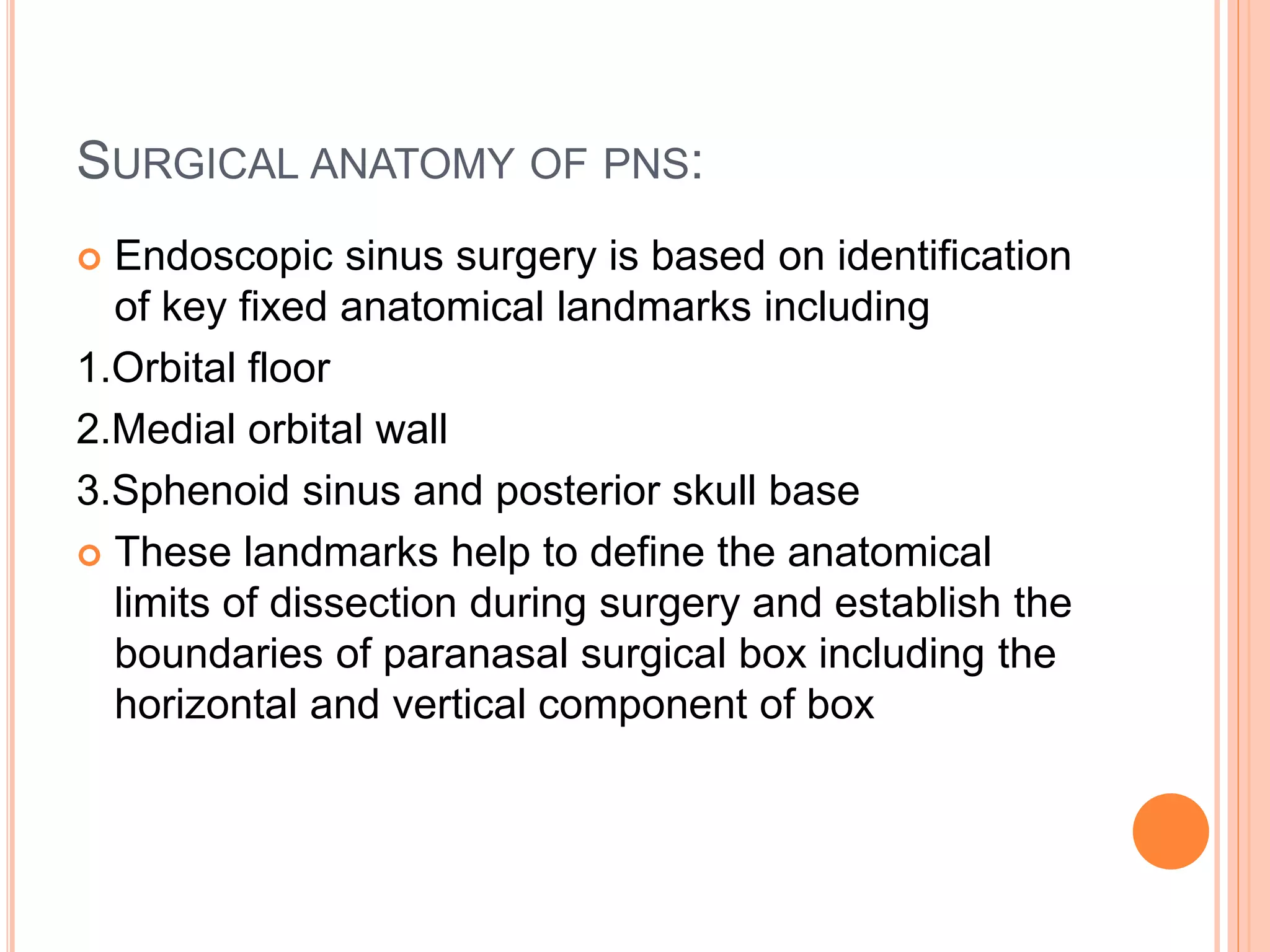Endoscopic anatomy of Nose, PNS and anterior skull base | PPTX