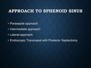 Endoscopic anatomy of lateral wall of sphenoid sinus | PPT