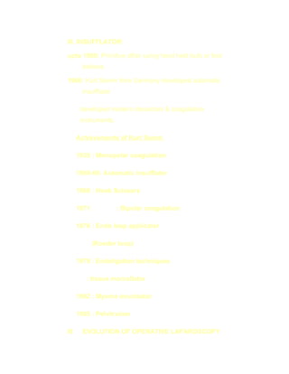 Endoscopic and laparoscopic surgery | DOC