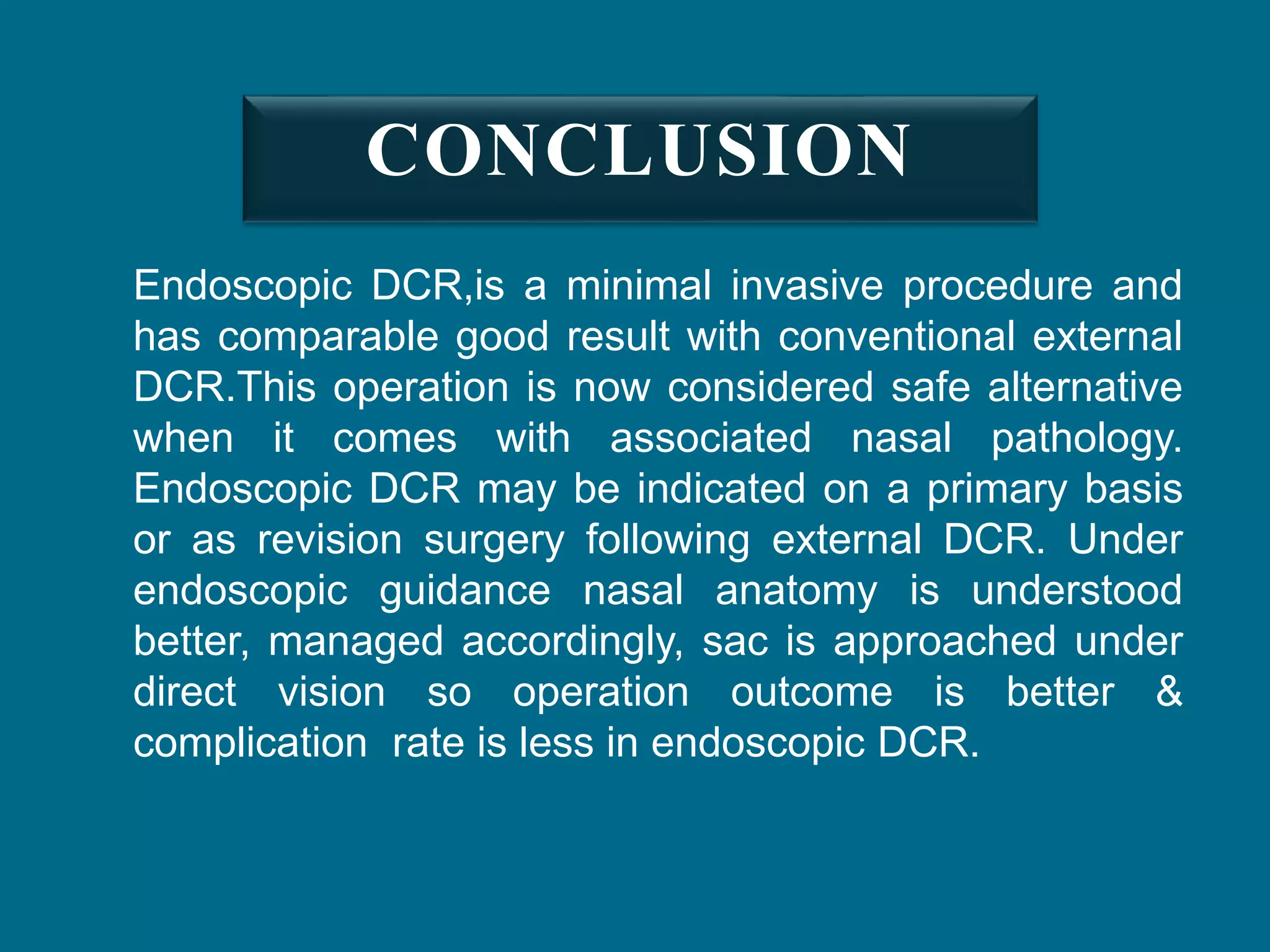 Endoscopic DCR Operation | PPTX