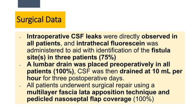 Endoscopic endonasal approaches for reconstruction of traumatic ...