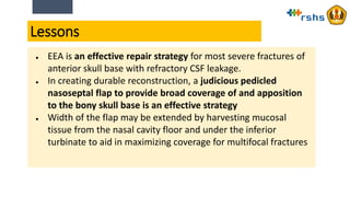 Endoscopic endonasal approaches for reconstruction of traumatic ...