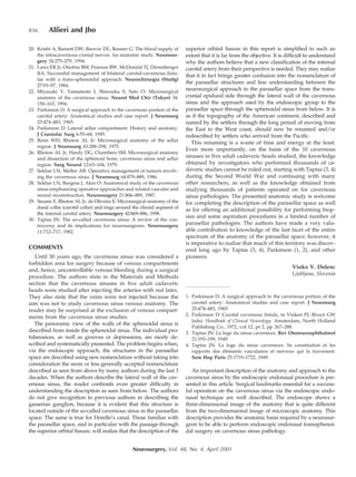 Endoscopic endonasal cavernous sinus surgery: An Anatomic study | PDF