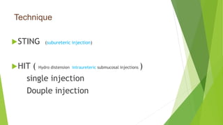 Endoscopic injection in VUR | PPT