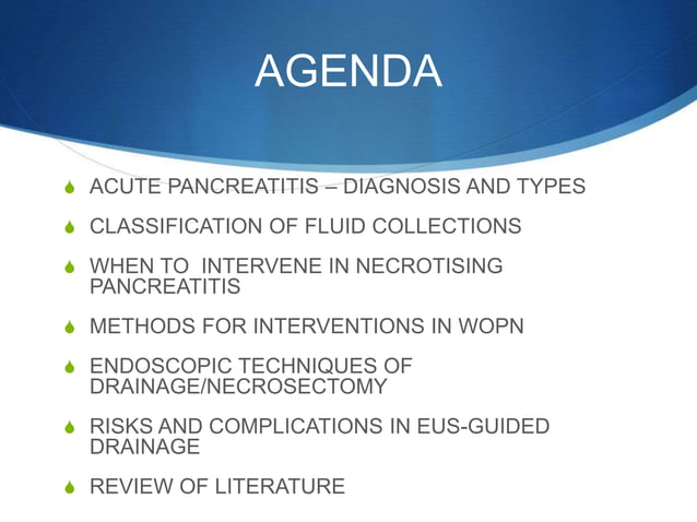 Endoscopic management of walled of pancreatic necrosis | PPTX ...