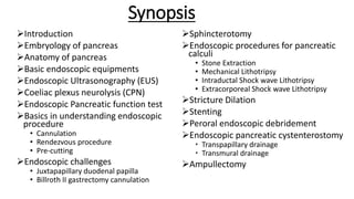 Endoscopic management in pancreatic diseases | PPTX