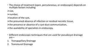 Endoscopic management in pancreatic diseases | PPTX