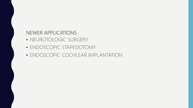 Endoscopic middle ear surgery | PPTX | Ear, Nose and Throat Conditions ...