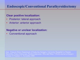 Endoscopic Parathyroid Surgery | PPT
