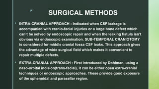 Endoscopic repair of sphenoidal csf dural fistula.pptx