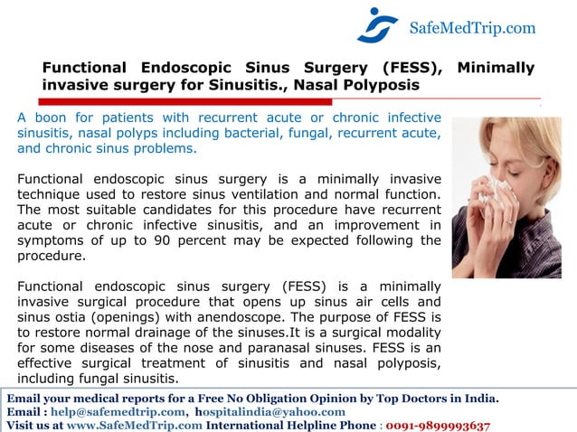 Functional Endoscopic Sinus Surgery (FESS), Minimally invasive surgery ...