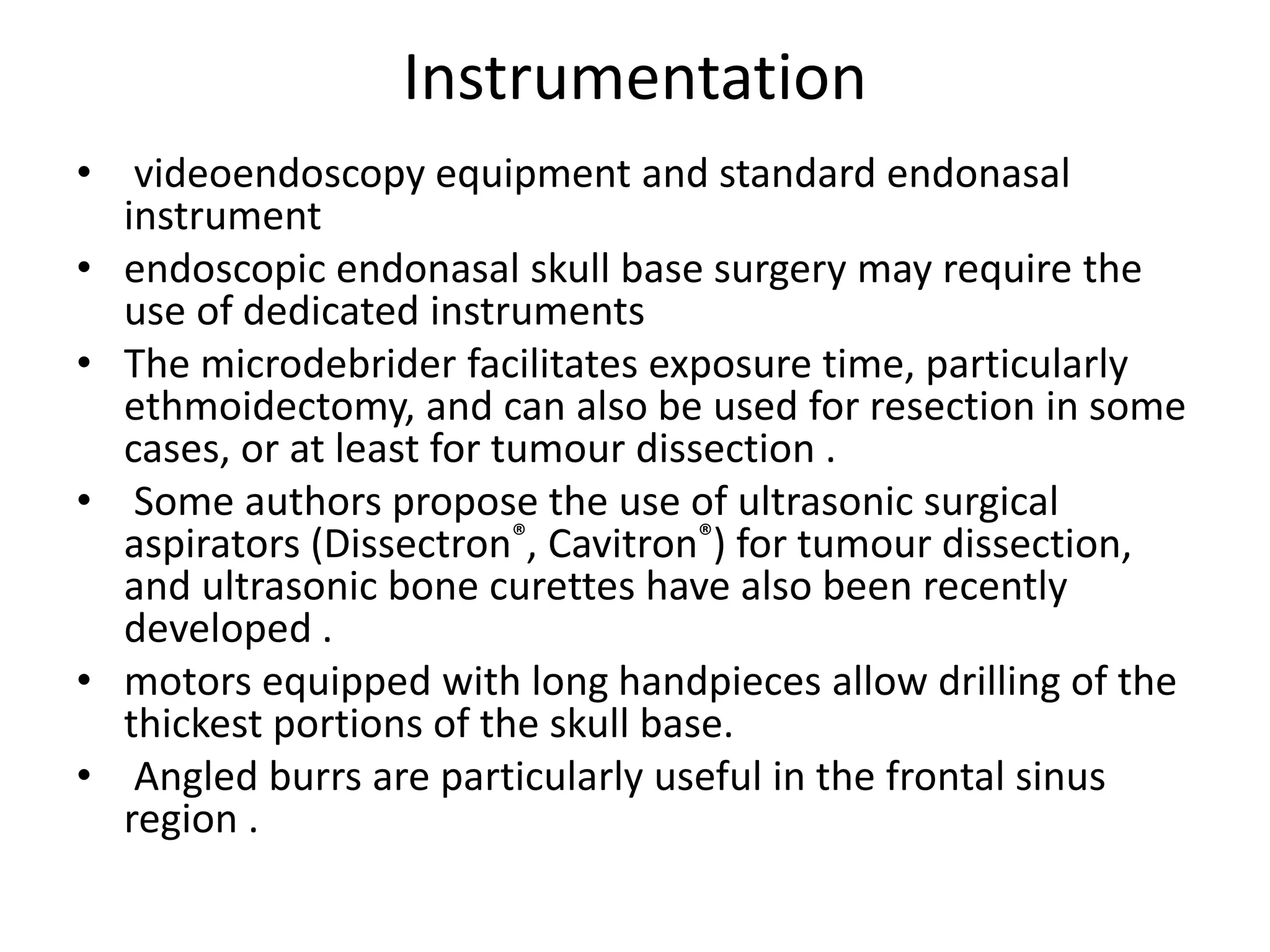 Endoscopic skull base surgeries | PPTX