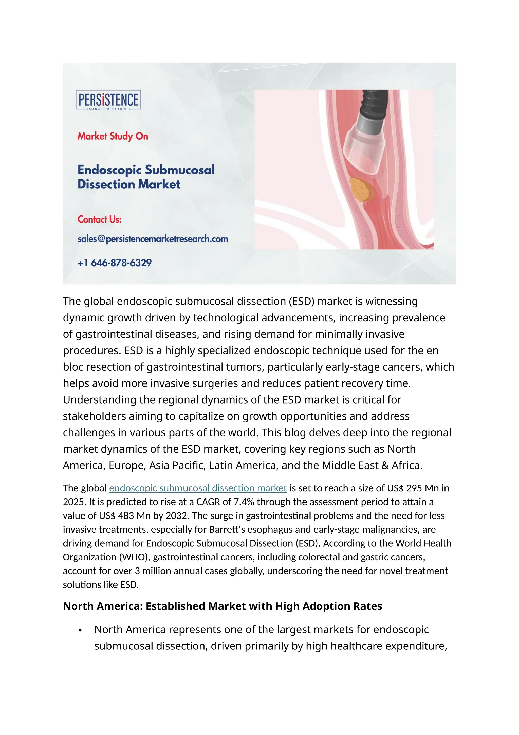 Endoscopic Submucosal Dissection Market Adoption in Emerging Markets | DOCX