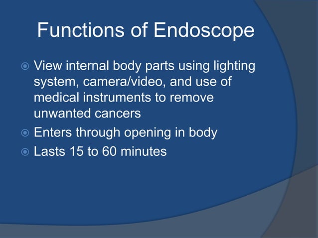 Endoscopy | PPTX | Medical Health