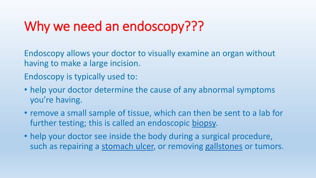 Endoscopy and types of endoscopy