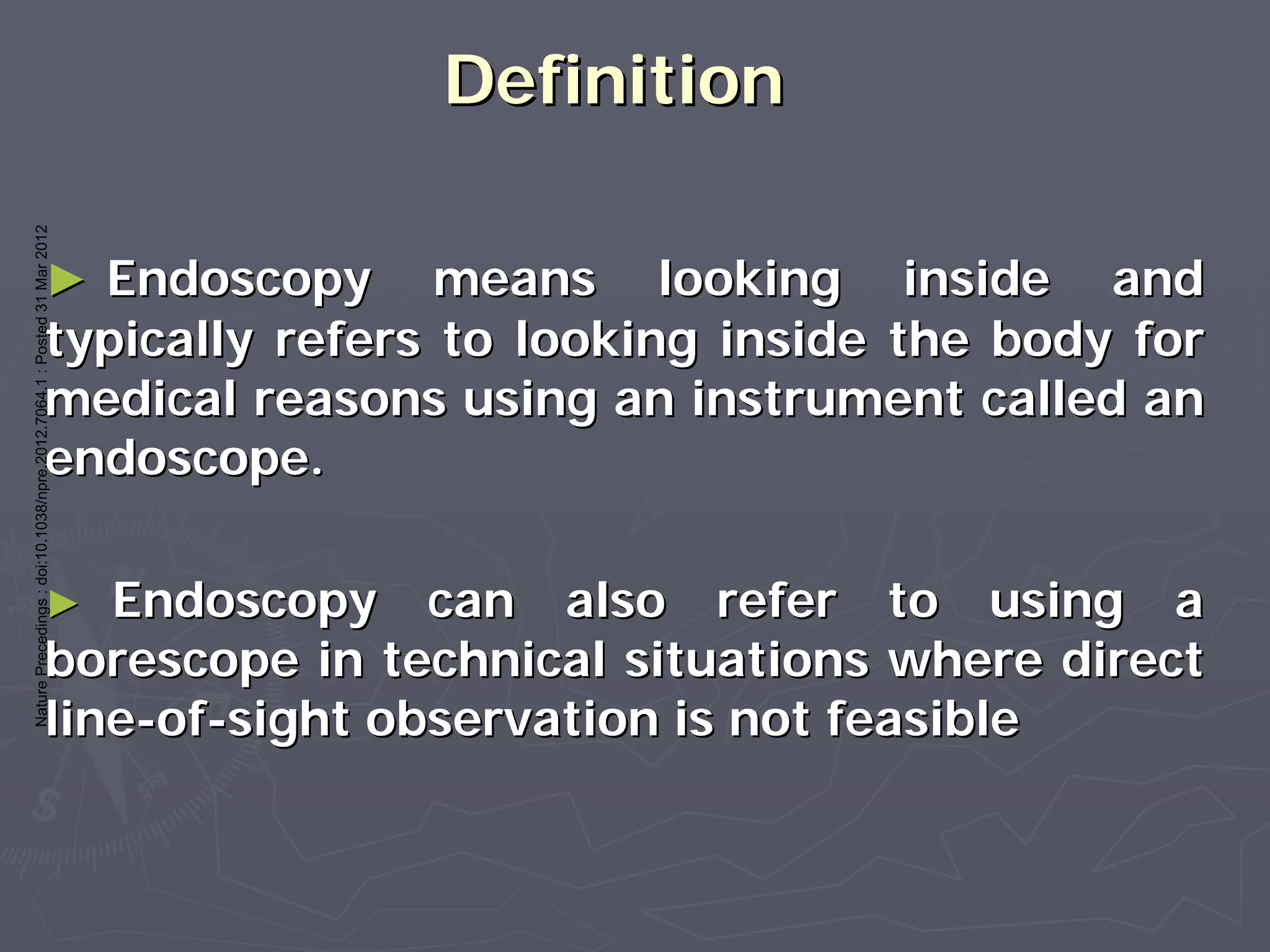 Endoscopy basic principle, types, application | PDF