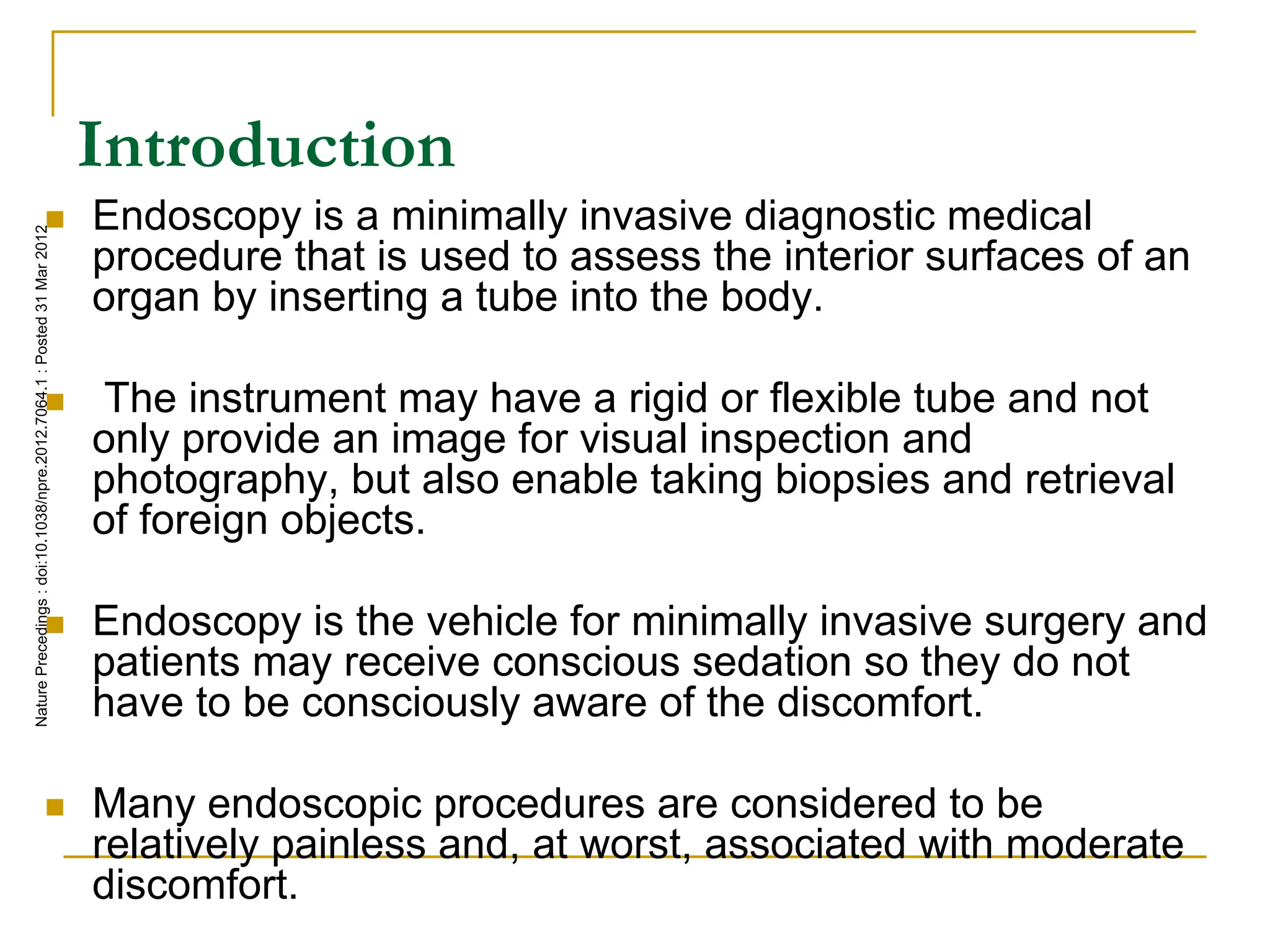 Endoscopy basic principle, types, application | PDF