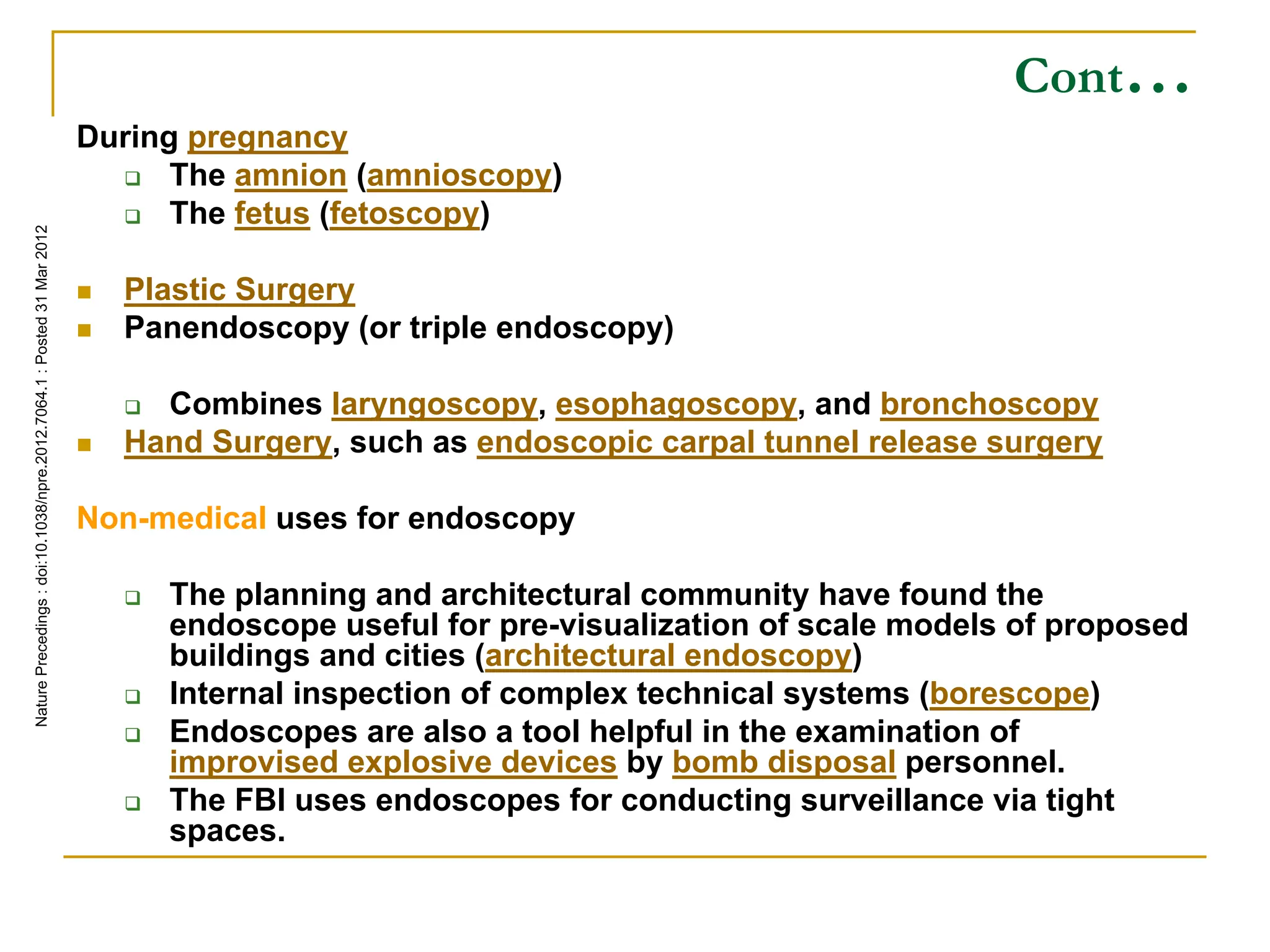 Endoscopy basic principle, types, application | PDF