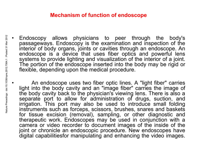 Endoscopy basic principle, types, application | PPT