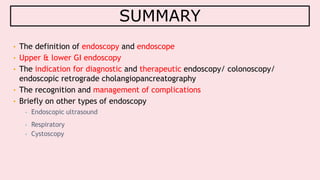 Endoscopy in surgery | PPTX