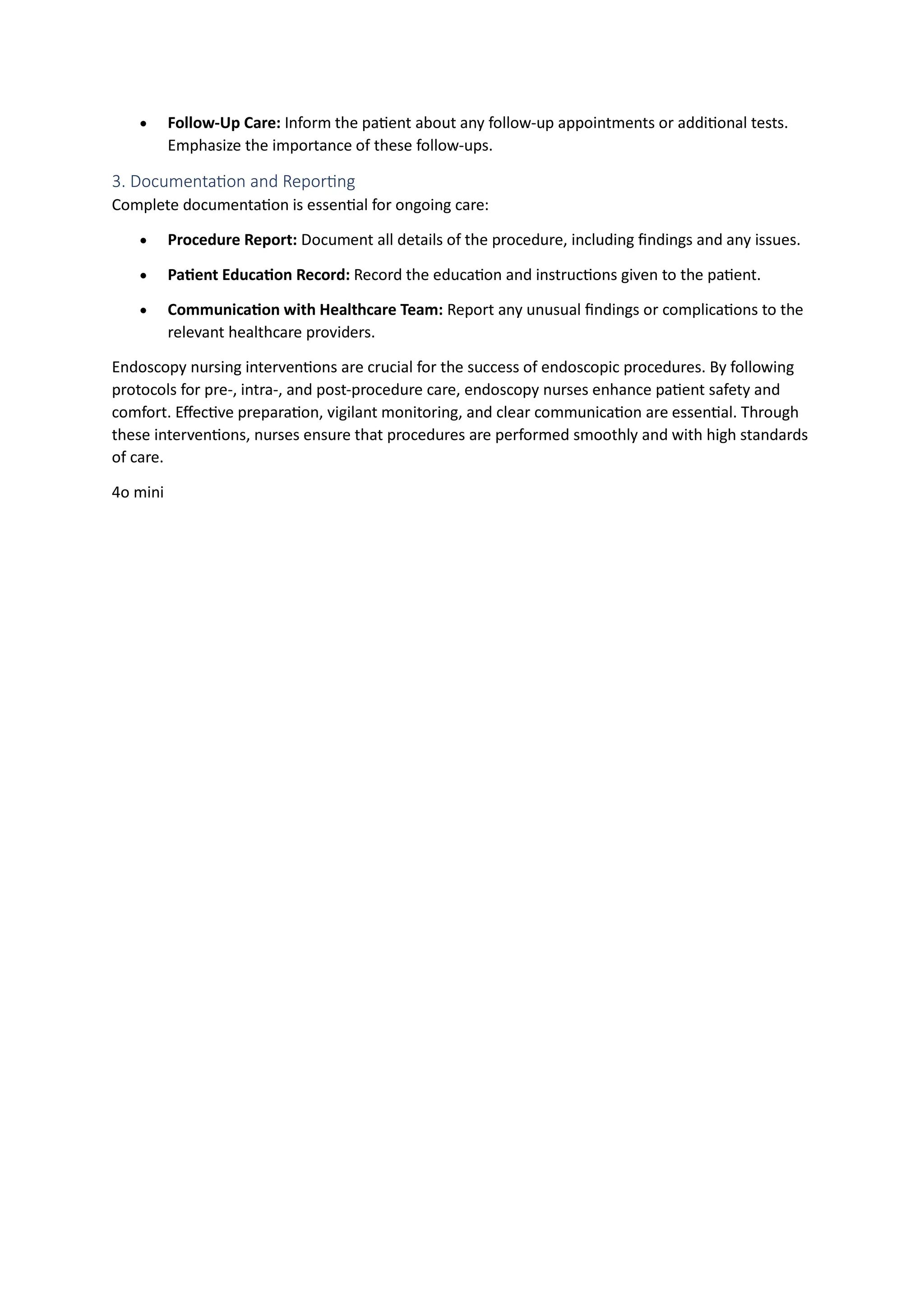 Endoscopy Nursing Interventions: Protocols for Pre-, Intra-, and Post | PDF