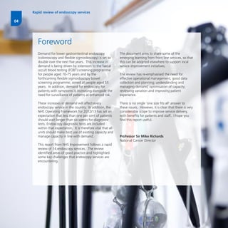 Rapid review of endoscopy services - NHS Improvement | PDF
